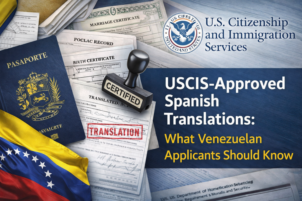USCIS-Approved Spanish Translations for Venezuelan Applicants